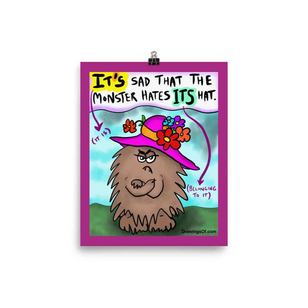 It's vs. Its Poster - Drawings Of...