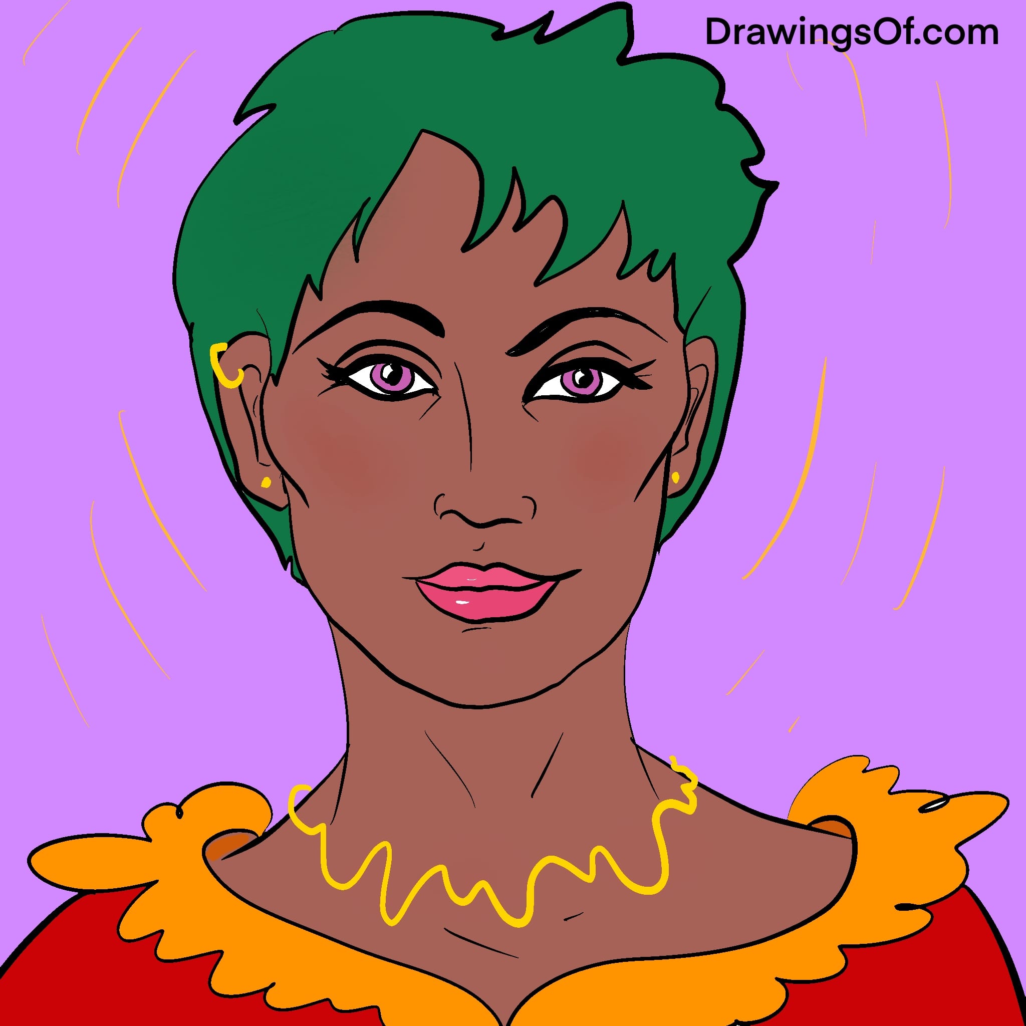 A Tulip Cartoon in a Time Lapse Art Video - Drawings Of...