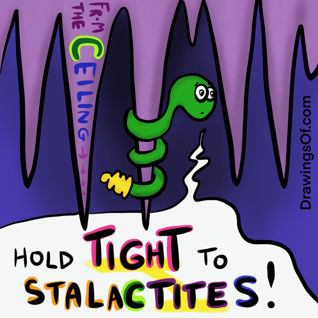 Stalactites vs. Stalagmites: The Difference in Cave Spikes - Drawings Of...
