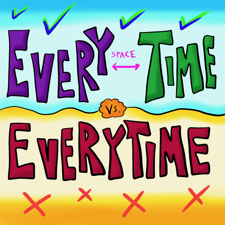 Every Time or Everytime? Learn the Correct Spelling! - Drawings Of...