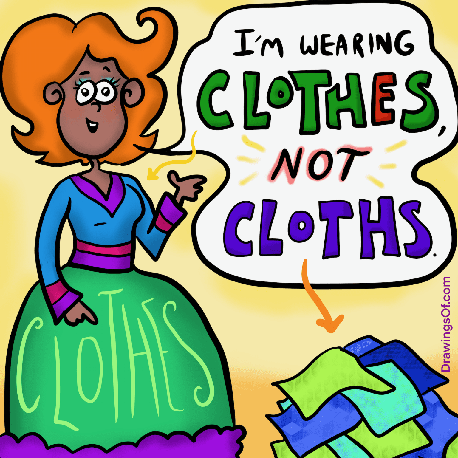 Clothes vs. Cloths: a Lesson with Drawings to Show the Difference ...