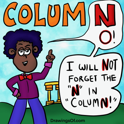 How Do You Spell COLUMN and Pronounce It Correctly? - Drawings Of...