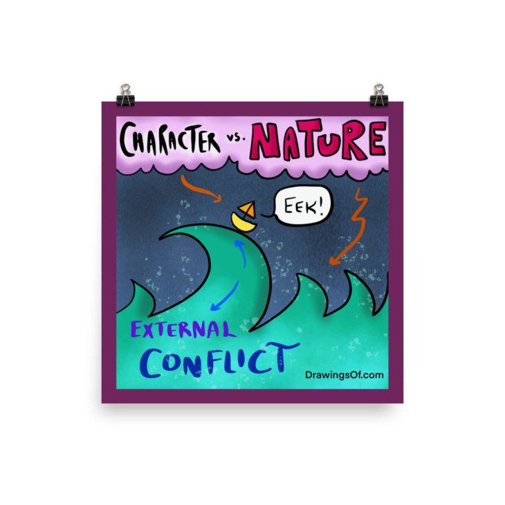 Conflict Poster: Character vs. Nature - Drawings Of...