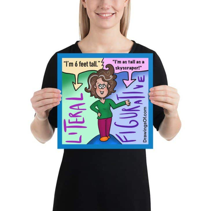 Literal vs. Figurative Poster - Drawings Of...