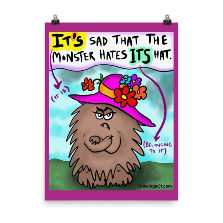 It's vs. Its Poster - Drawings Of...