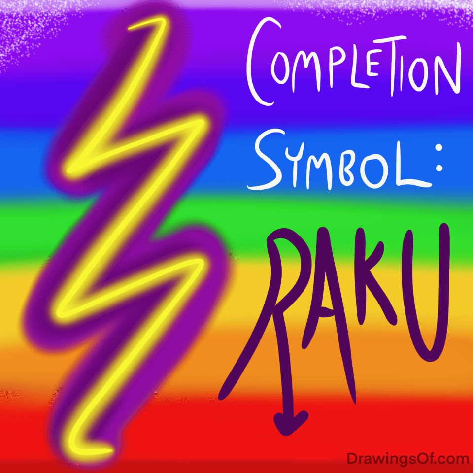 Raku Reiki Symbol for Grounding and Completion - Drawings Of...