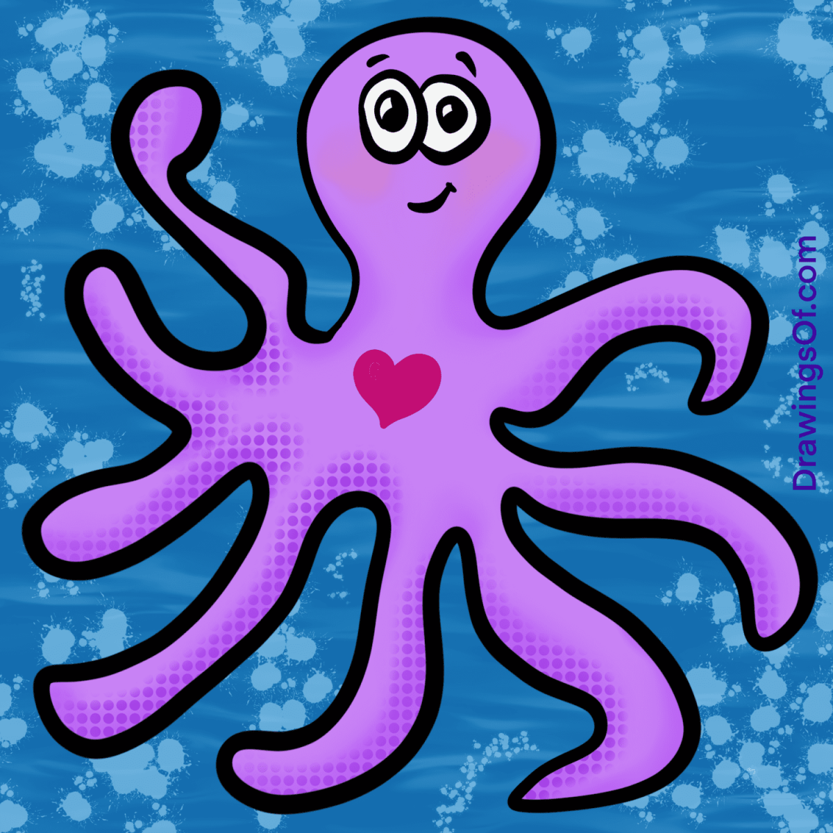 Octopus Drawing: Easy, Cute Instructions - Drawings Of...