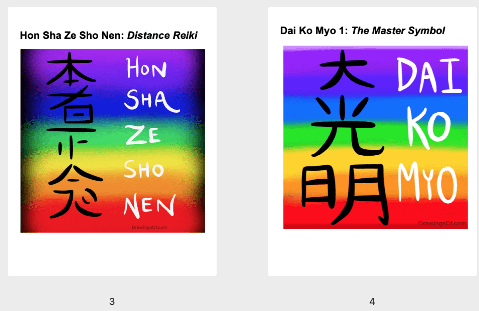 Usui Reiki Symbols Printable Digital Download - Drawings Of...