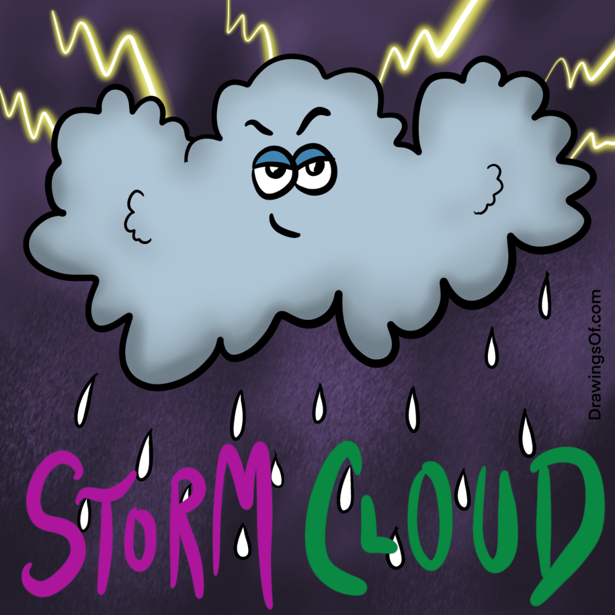 Cloud Drawing: Easy and Cute Cartoon Methods - Drawings Of...