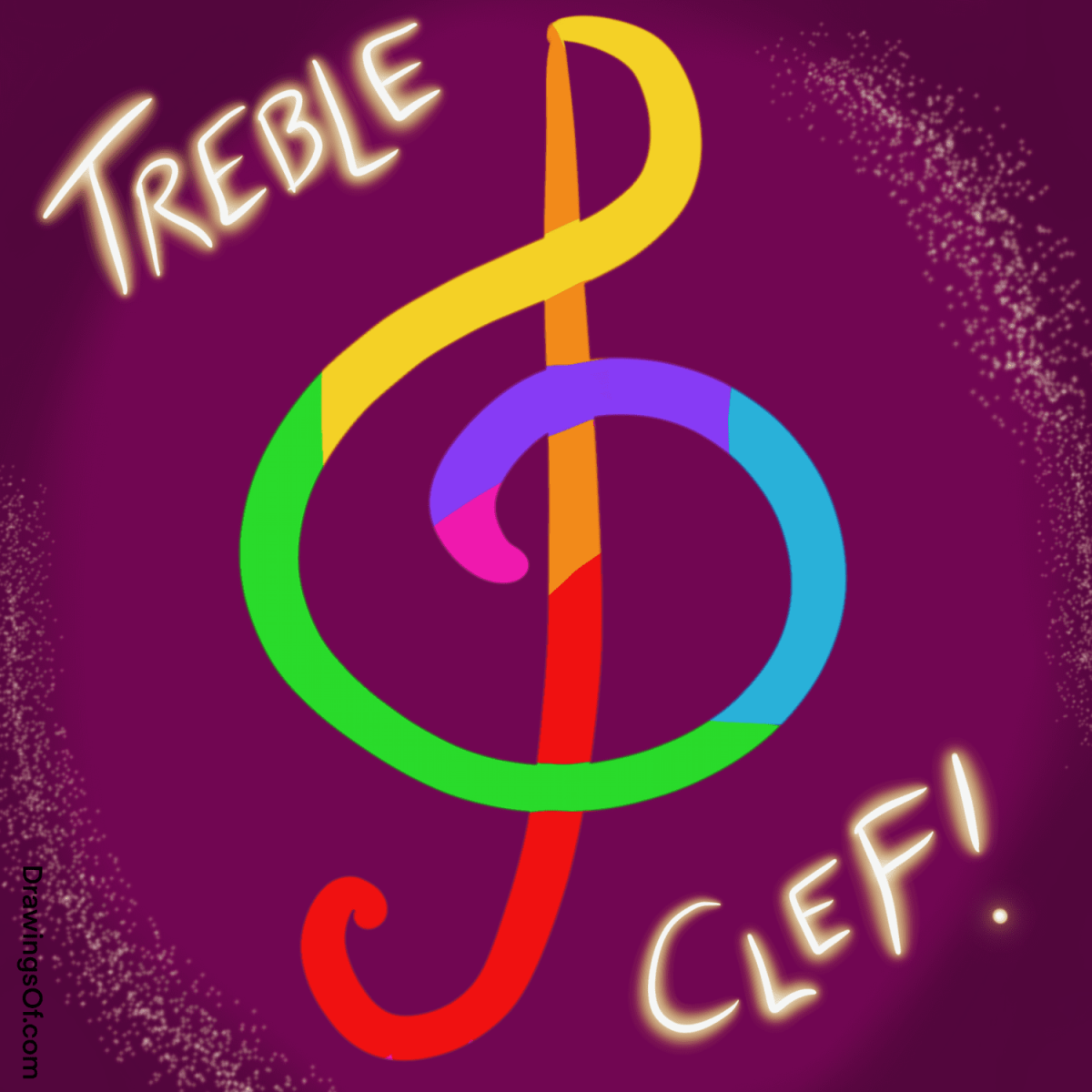 How to Draw a Treble Clef Music Symbol - Drawings Of...