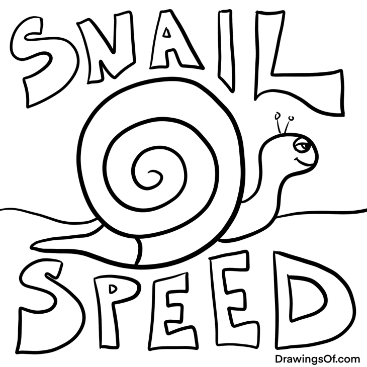 Cute Snail Drawing: Easy Cartoon Art - Drawings Of...