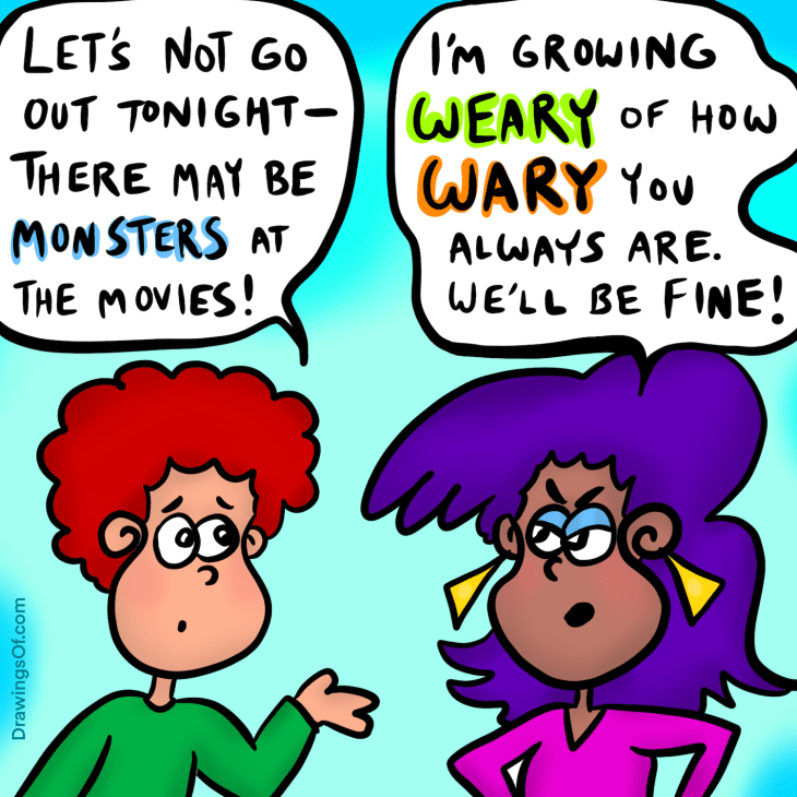 Weary vs. Wary: What's the Difference? - Drawings Of...
