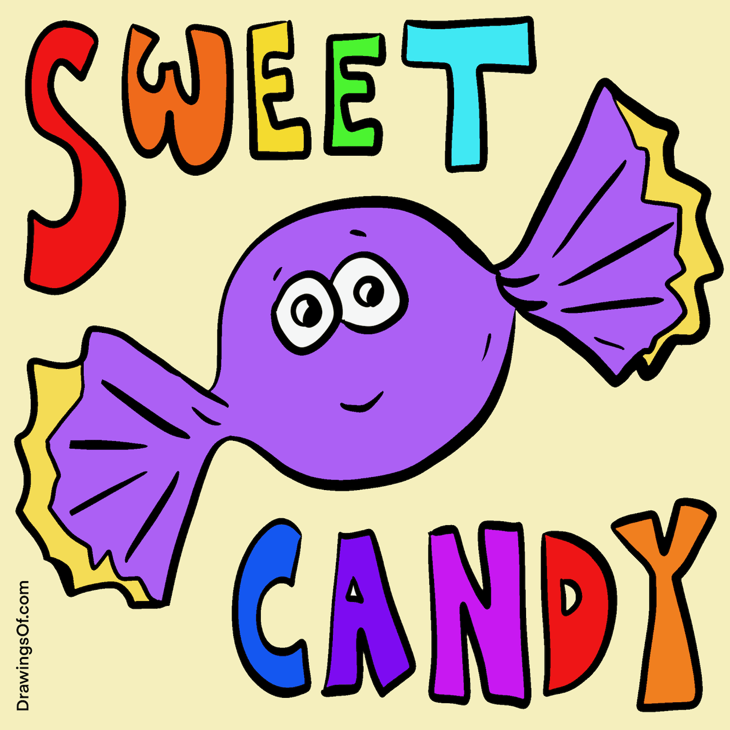 Candy Drawing: Easy Instructions - Drawings Of...