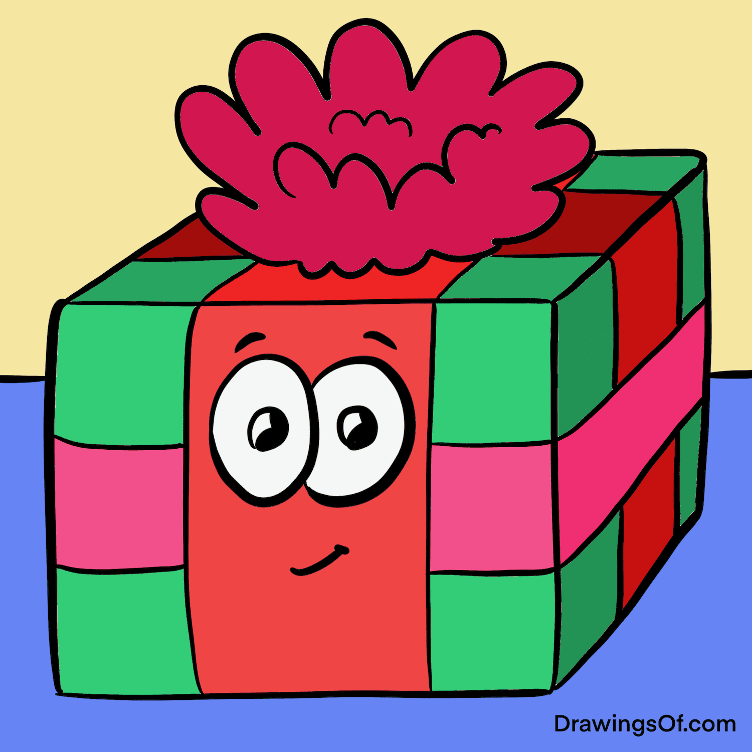Present Drawing: Gift Box Cartoons in an Easy, Cute Style - Drawings Of...