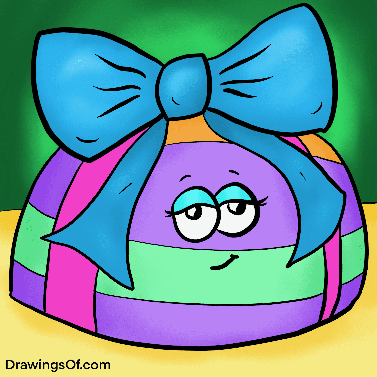 Present Drawing: Gift Box Cartoons in an Easy, Cute Style - Drawings Of...