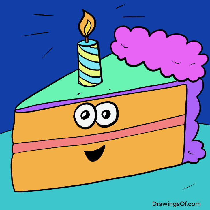 Cake Drawing: Sketch a Cute Slice for Birthdays and Beyond! - Drawings ...