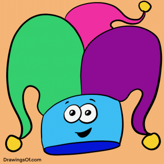 Jester Hat Drawing: Easy, Cute Cartoon Instructions - Drawings Of...