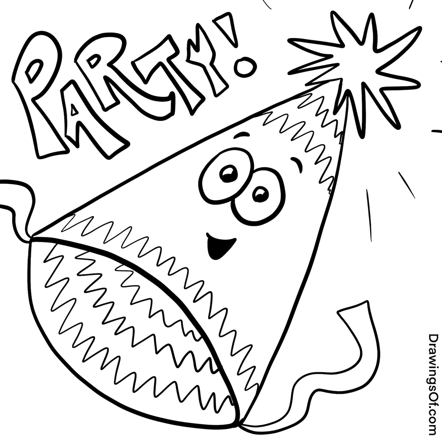 Party Hat Drawing: Easy and Cute Cartoons - Drawings Of...