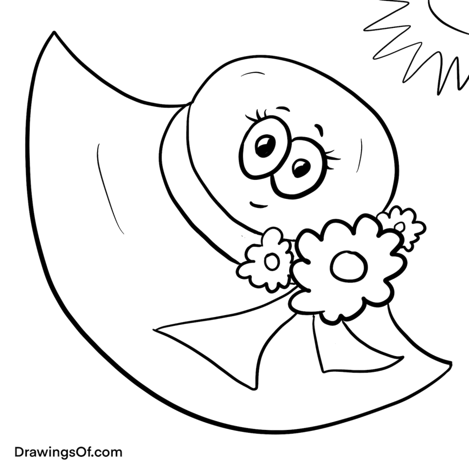 Sun Hat Drawing: Easy, Cute Instructions - Drawings Of...
