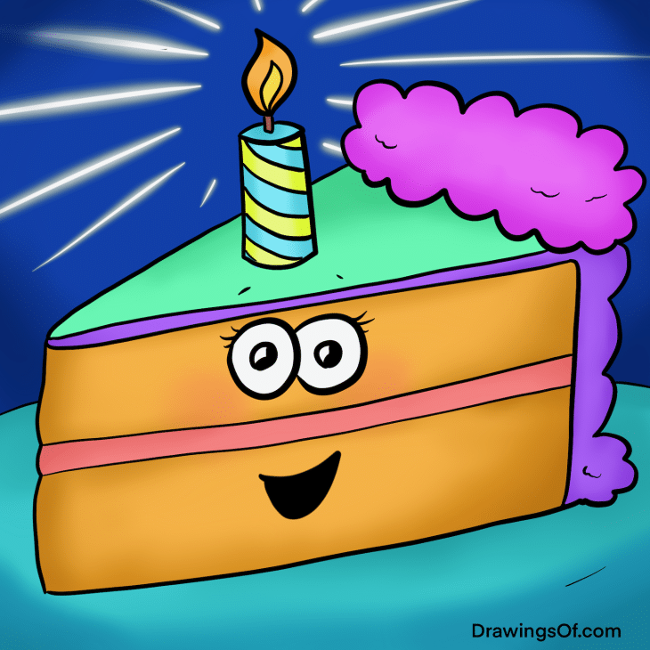 Cake Drawing: Sketch a Cute Slice for Birthdays and Beyond! - Drawings ...